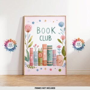 Book Club Print Set - Set of 3 Posters | Watercolour Reading Design ...