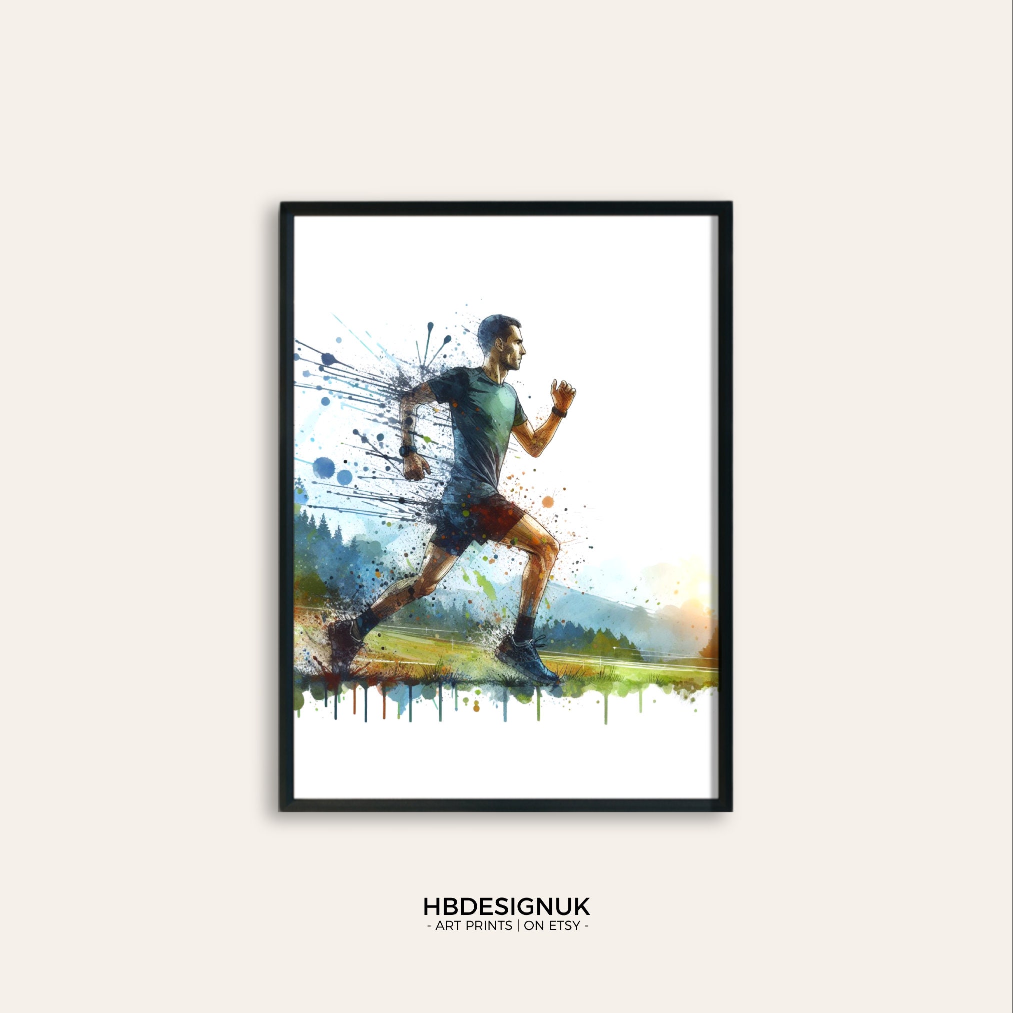 Cross Country Runner Print Poster Set of 3 Running Posters Room Decor ...