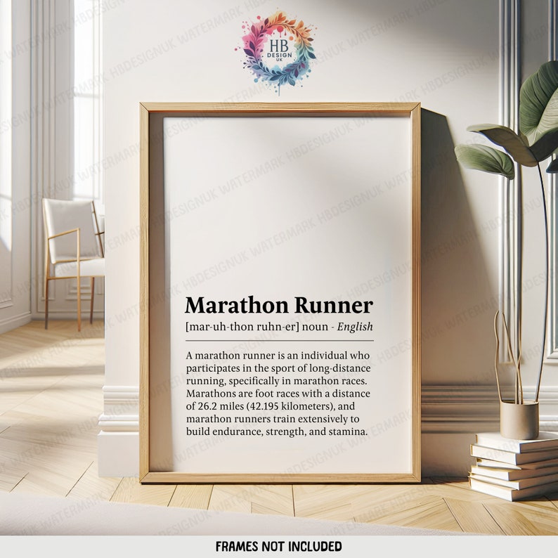 Marathon Runner Poster Set - 3 Runner Prints | Watercolour Wall Art ...
