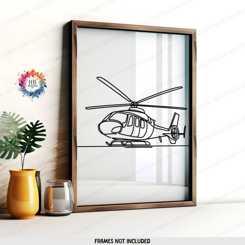 Minimalist Helicopter Posters - Set of 3 Prints | Boys Bedroom Decor ...