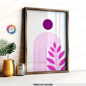 Pink Boho Prints - Set of 3 Wall Prints | Purple Wall Decor | Living ...