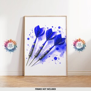 Custom Darts Print Set - 3 Personalised Dart Posters | Sport Player ...