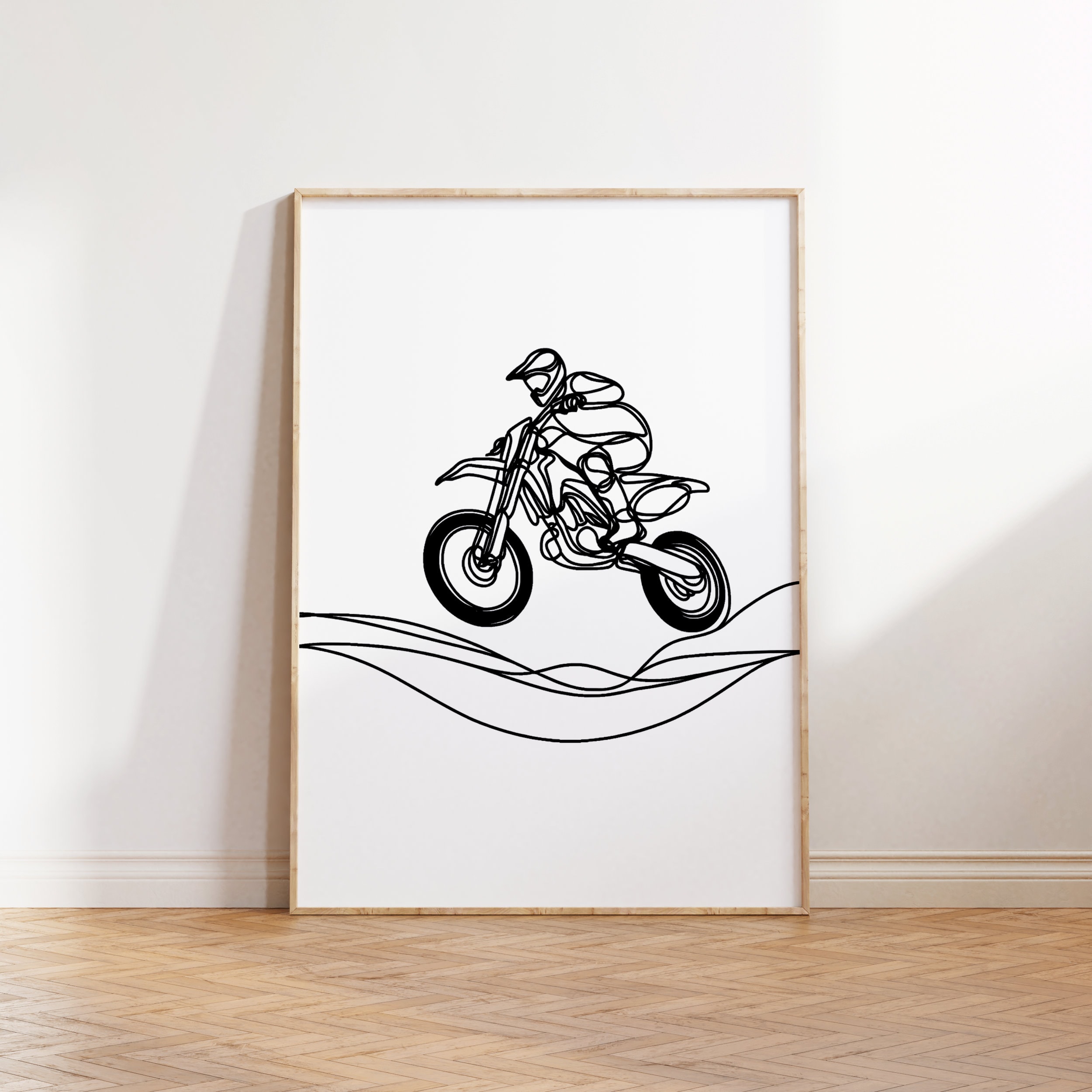 Motocross Line Drawing Print Set - Set of 3 Dirt Bike Posters ...