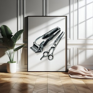 Barber Wall Art Set - 3 Barbers Posters | Haircut Shop Print | Men's ...