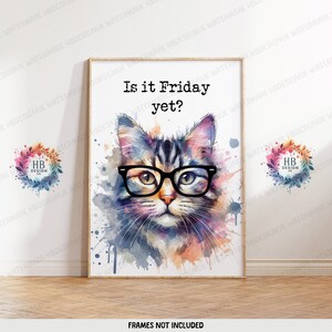 Funny Cat Office Prints - Set of 3 Posters | Cats Quotes Decor | Work ...