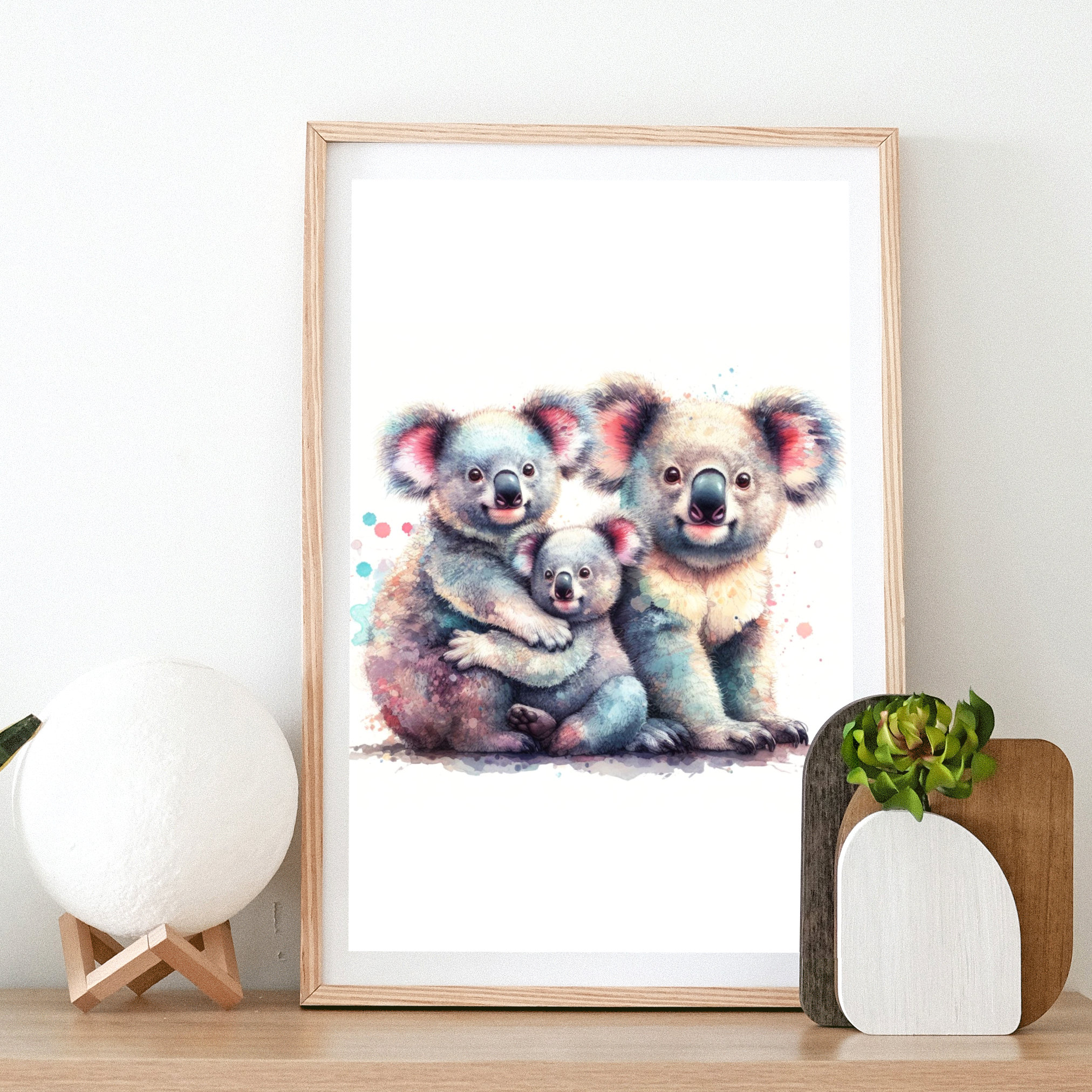 Koala Print Poster Set of 3 Posters Watercolor Painting Watercolour ...