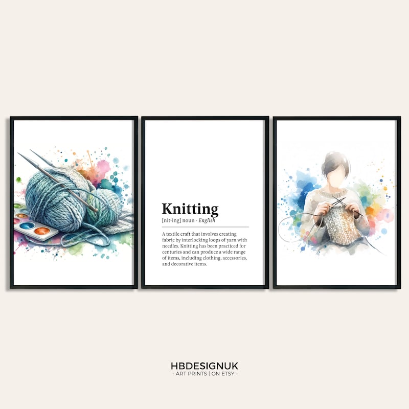 Knitting Poster - Etsy