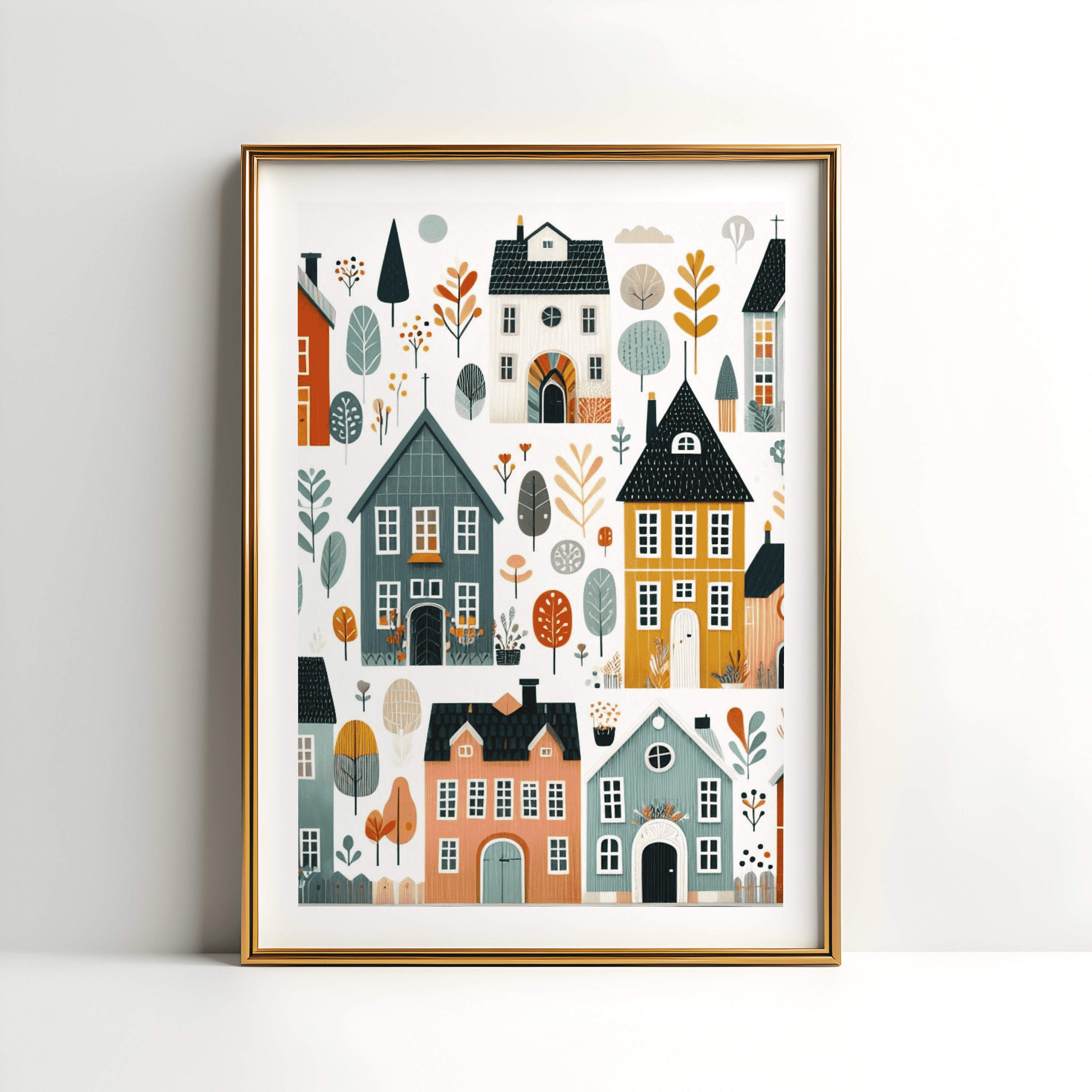 Scandinavian Houses Print Set 3 Scandi Style Posters Scandi Wall Art ...
