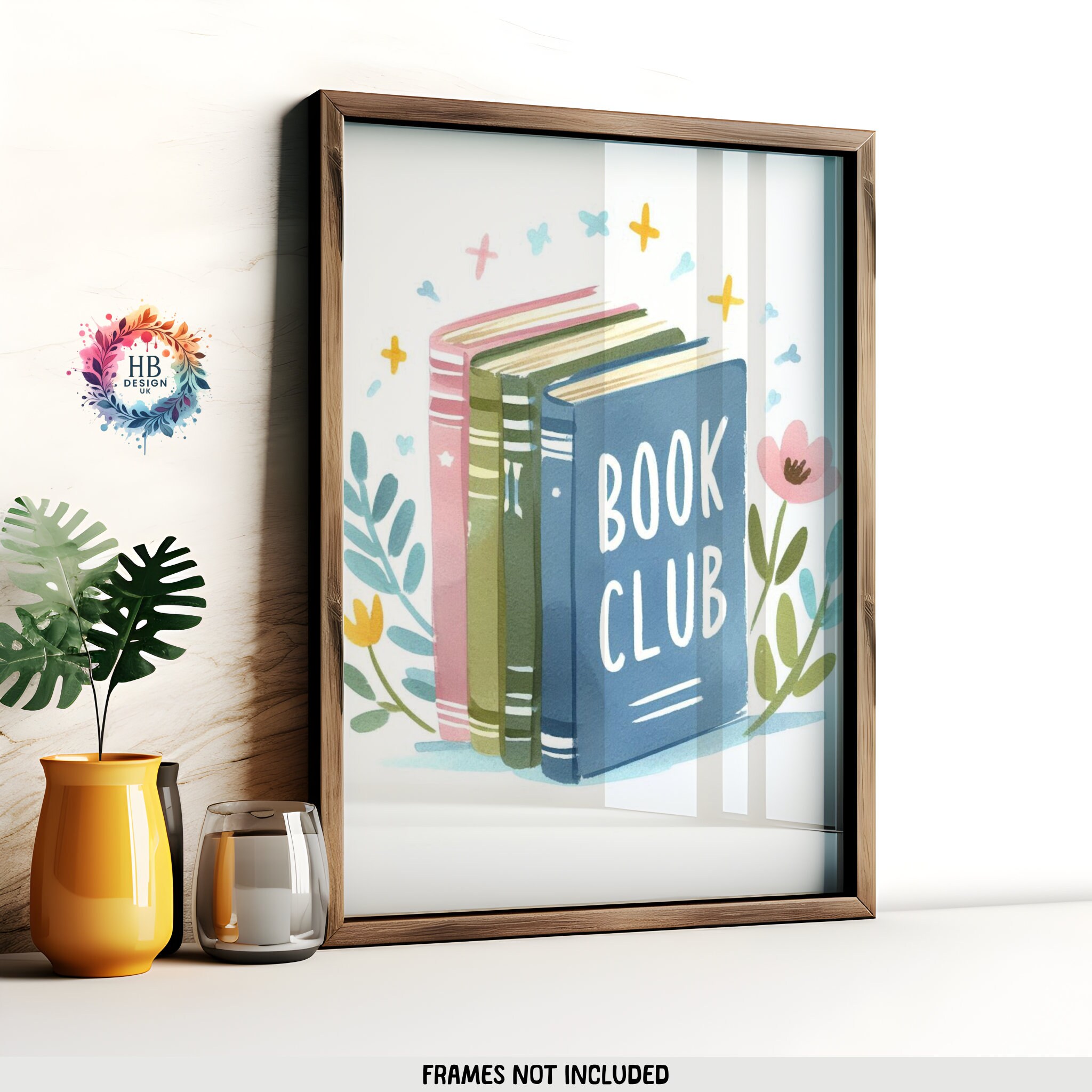Book Club Print Set - Set of 3 Posters | Watercolour Reading Design ...