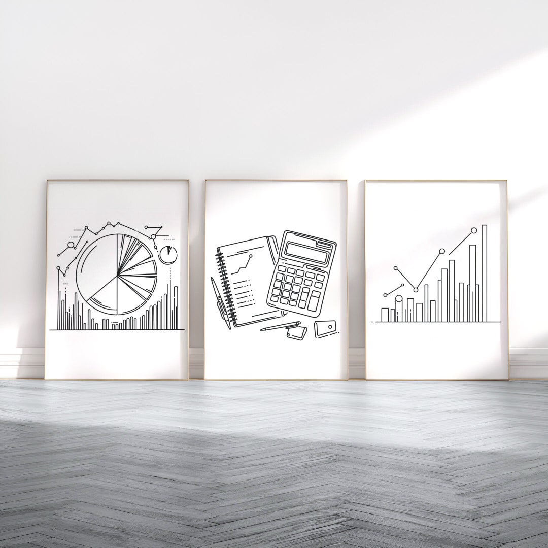 Accountant Poster Set - 3 Office Posters | Accounting Gift | Bookkeeper ...
