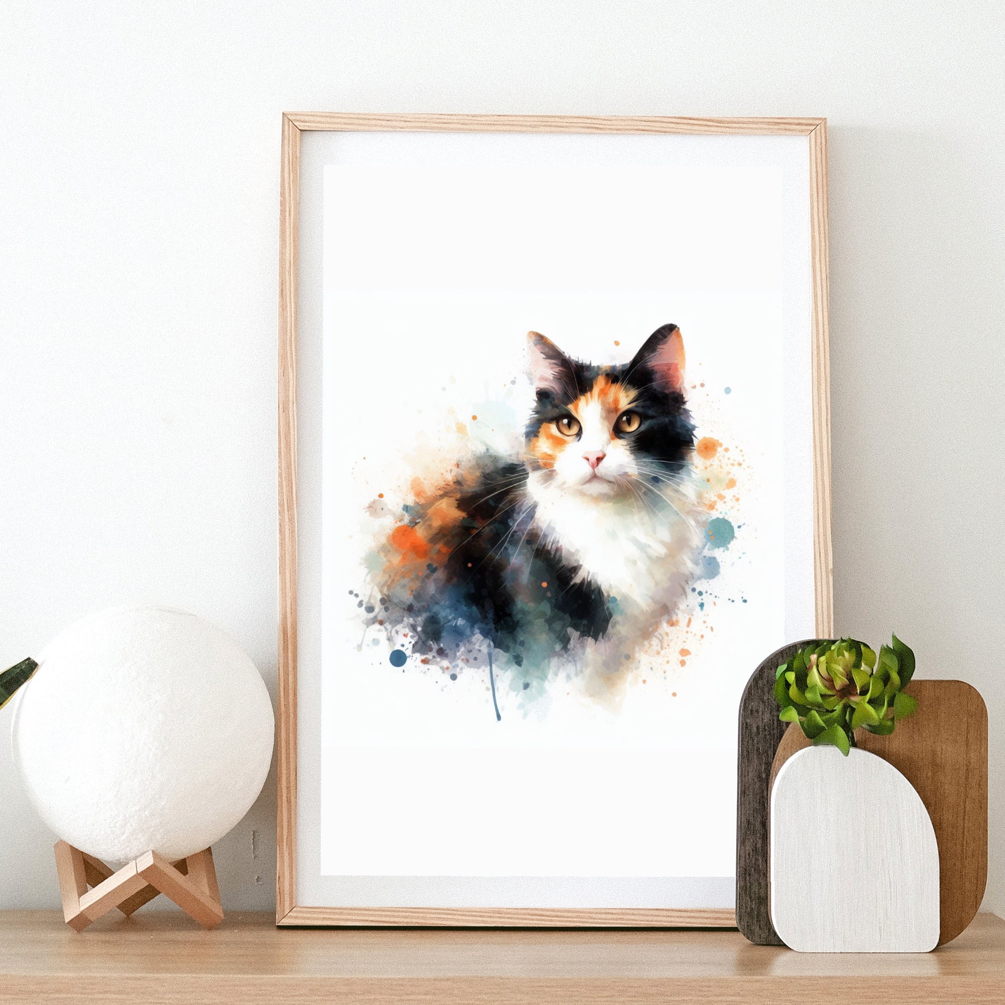 Calico Cat Poster Set Set of 3 Prints Watercolor Print Pet Present ...