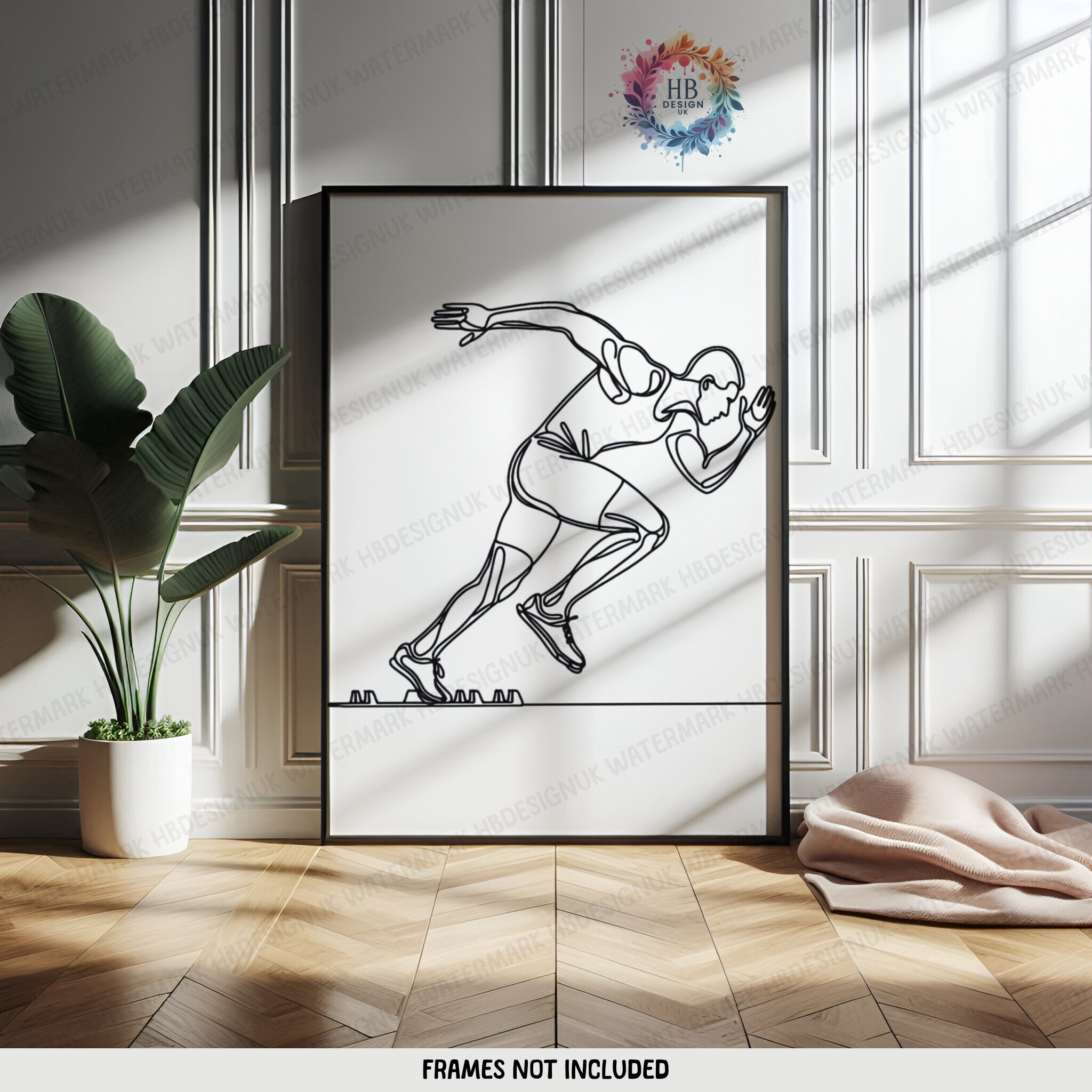 Minimal Hurdles Print Set - Set of 3 Runner Posters | Sprinter Art ...