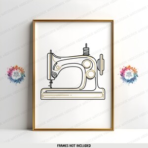 Minimal Boho Sewing Wall Art - Set of 3 Prints | Poster Artwork | Line ...