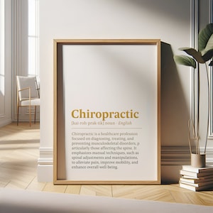 Chiropractic Definition Prints - 3 Line Art Posters | Chiropractor ...