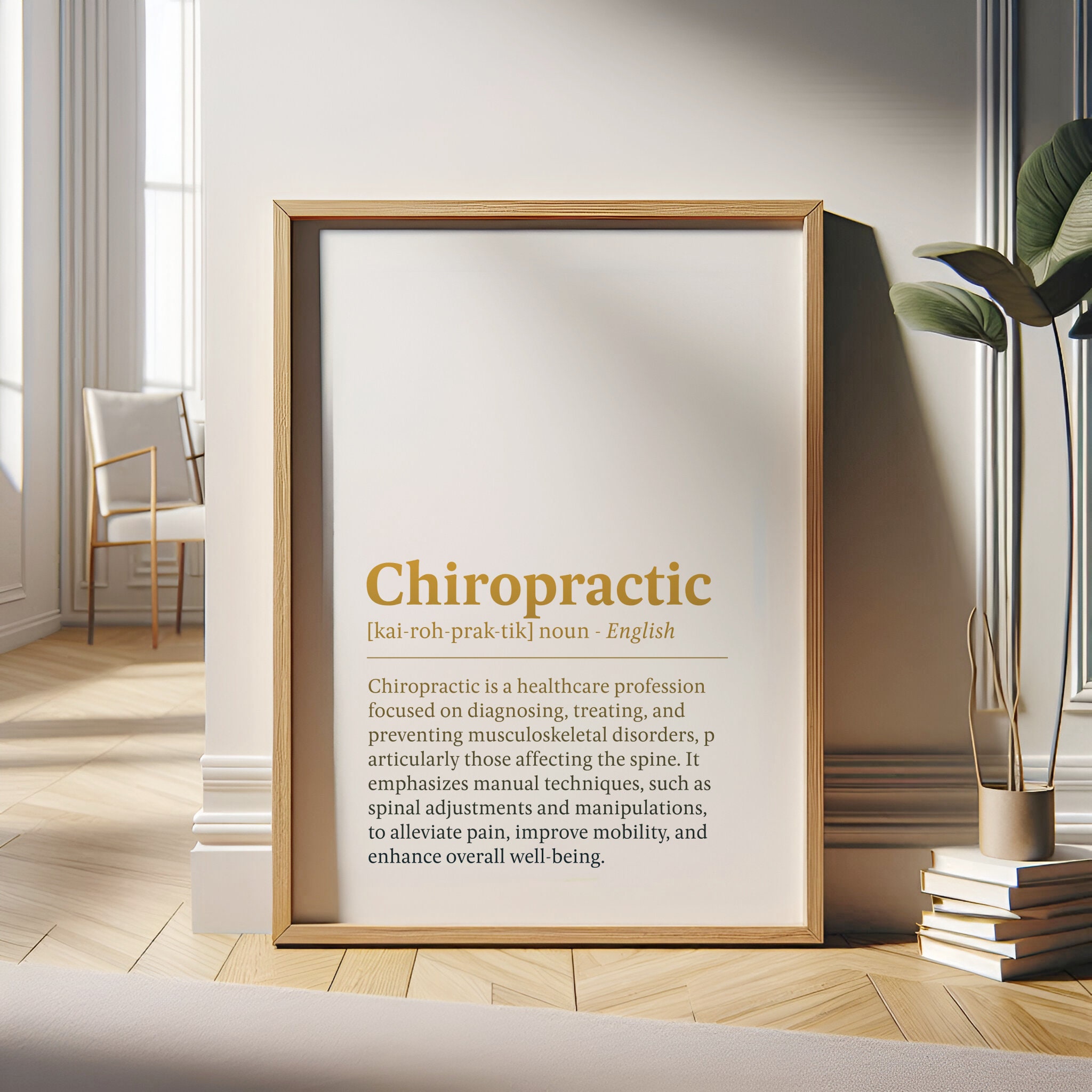 Chiropractic Definition Prints - 3 Line Art Posters | Chiropractor ...