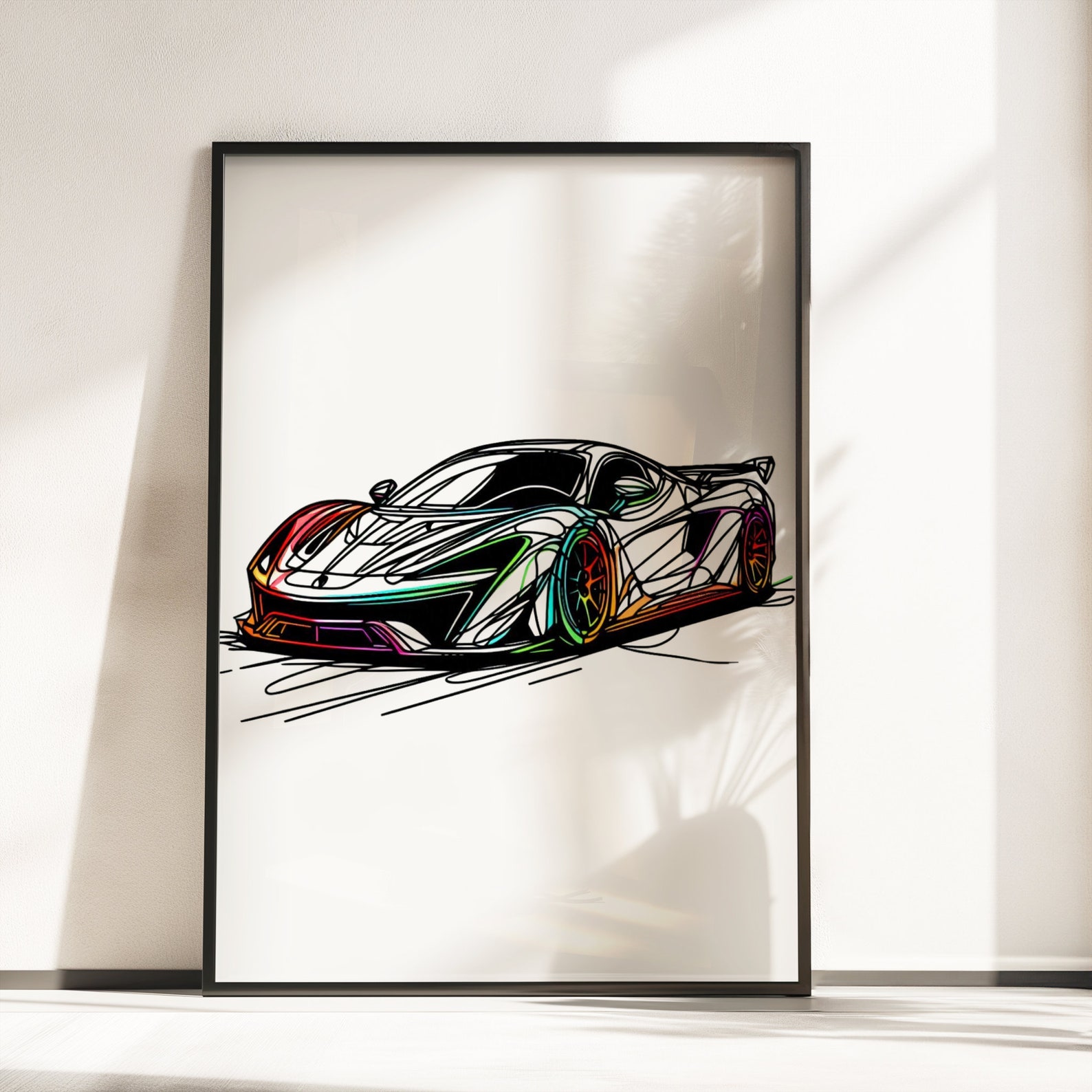 Car Poster Print Set - 3 Cars Posters | Line Drawing Design | Boys Room ...