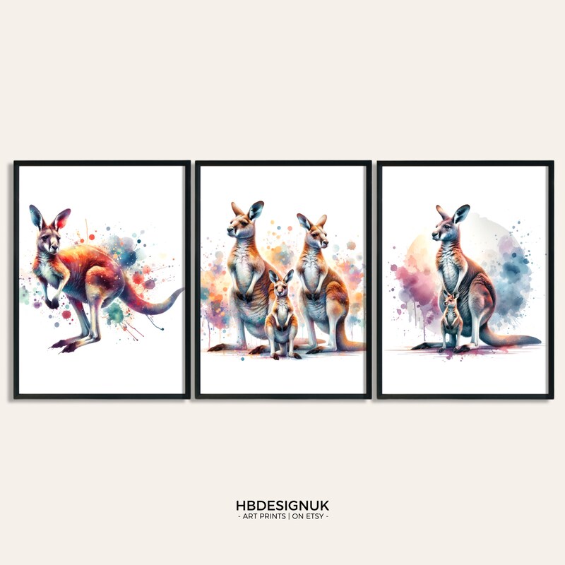 Kangaroo Print - Etsy Australia