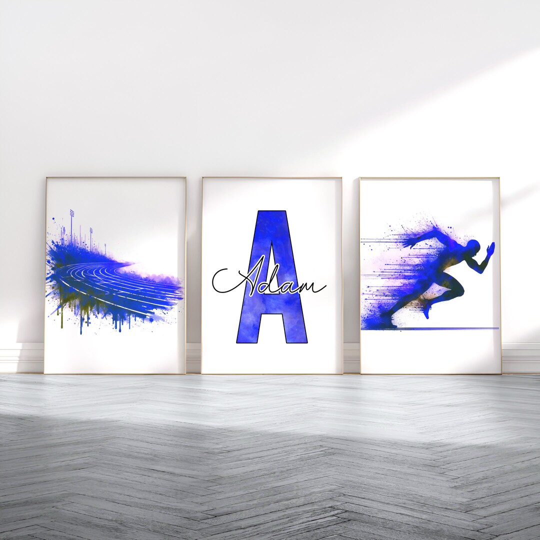 Athletics Poster Set - 3 Custom Track and Field Posters | Personalised ...