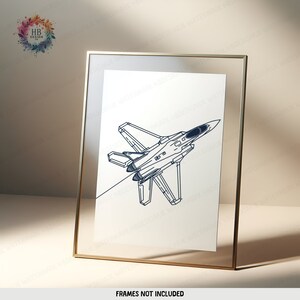 Fighter Jet Print Set - 3 Posters | Boys Bedroom Artwork | Plane Wall ...