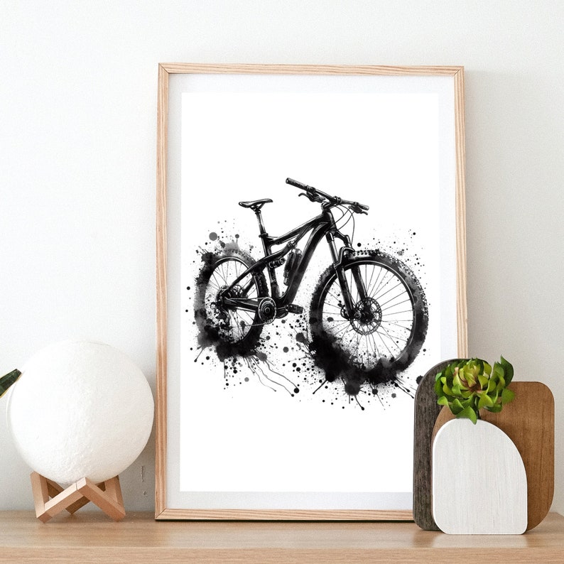 Mountain Biking Art Print Set of 3 Prints Watercolor Painting ...