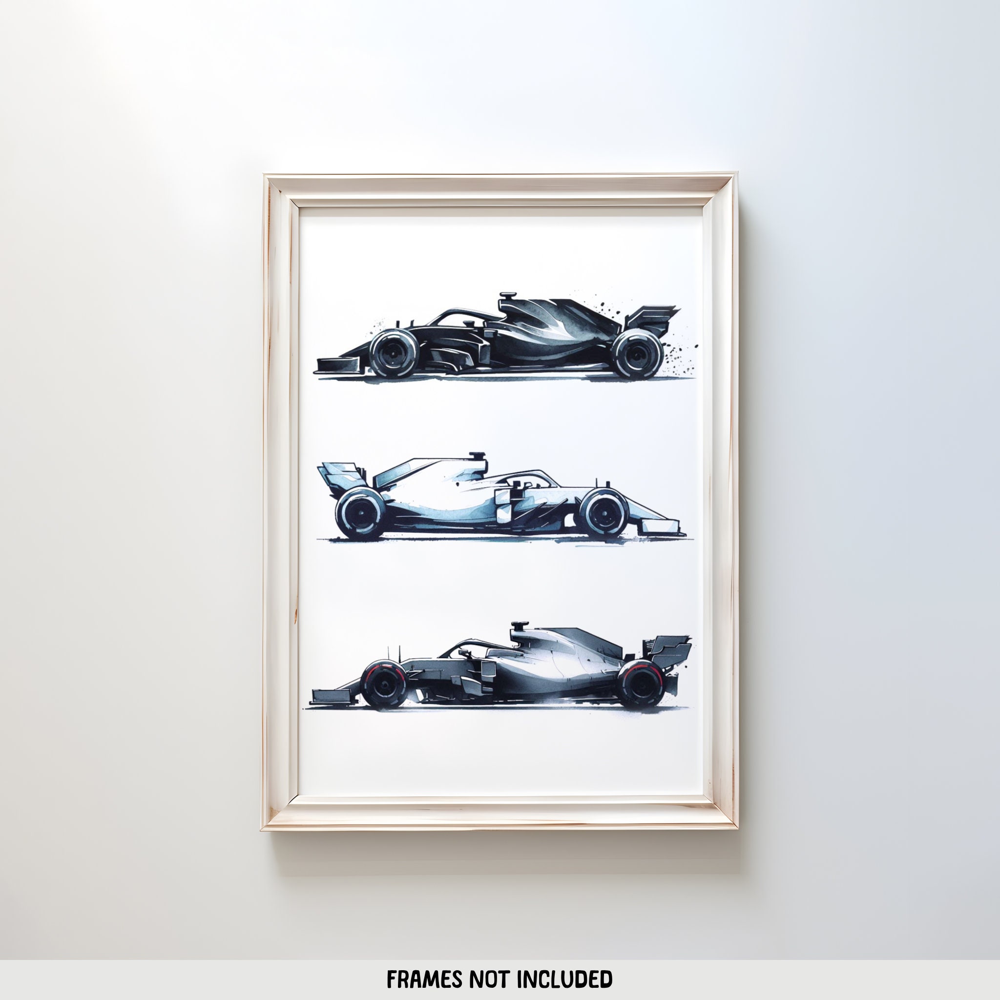 Race Car Poster Prints - Set of 3 Posters | Little Racer Dude Nursery ...