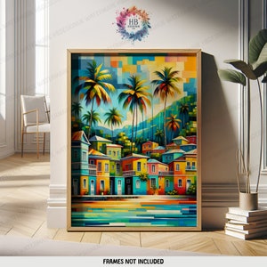 Caribbean Travel Poster Prints - Set of 3 Posters | Wall Art Decor ...