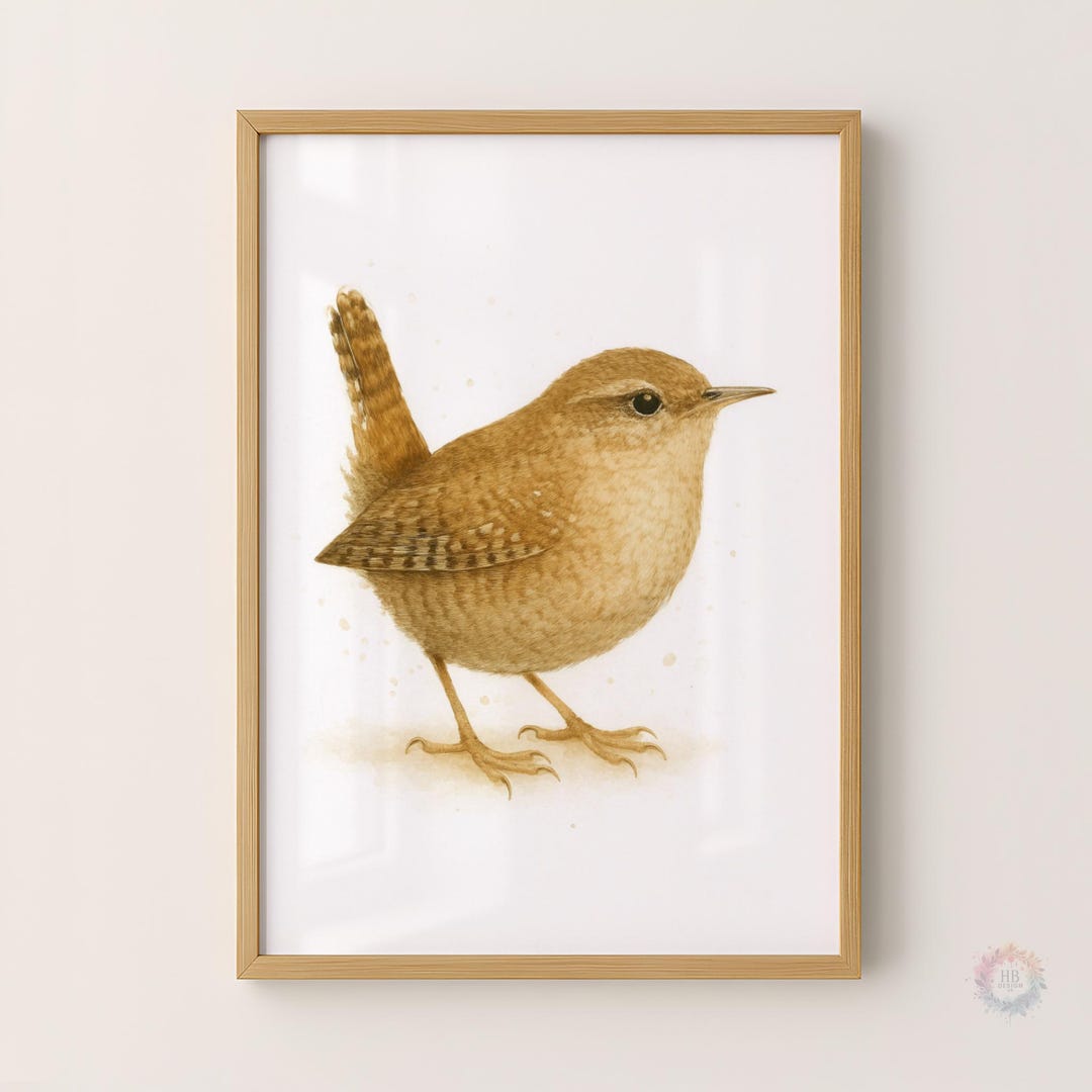 Wren Watercolour Print - Watercolor Painting, Wall Art, Wren Bird ...