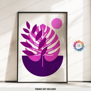 Pink Boho Prints - Set of 3 Wall Prints | Purple Wall Decor | Living ...