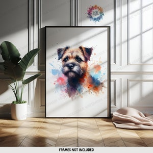 Border Terrier Prints - Set of 3 Posters | Watercolor Definition Wall ...