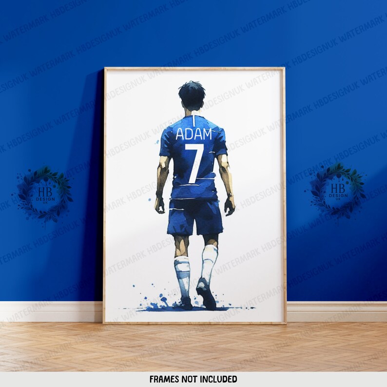 Custom Football Posters - Set of 3 Prints | Boys Bedroom Decor | Kids ...