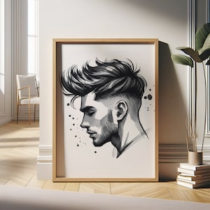 Barber Wall Art Set - 3 Barbers Posters | Haircut Shop Print | Men's ...