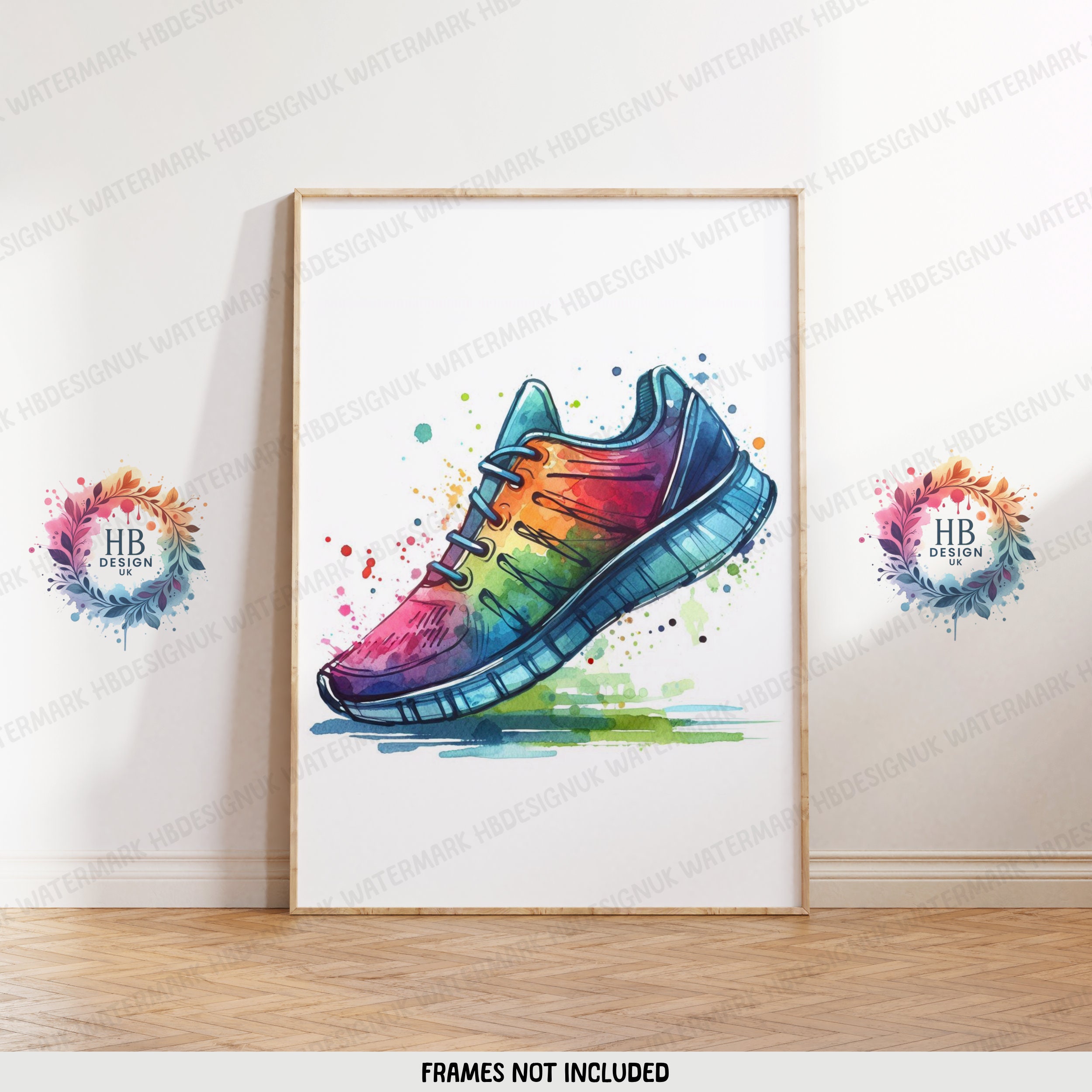 Running Poster Print Set - 3 Runner Prints | Watercolour Wall Art ...