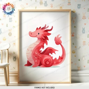 Dragon Nursery Decor - Set of 3 Prints | Boys and Girls Bedroom Artwork ...