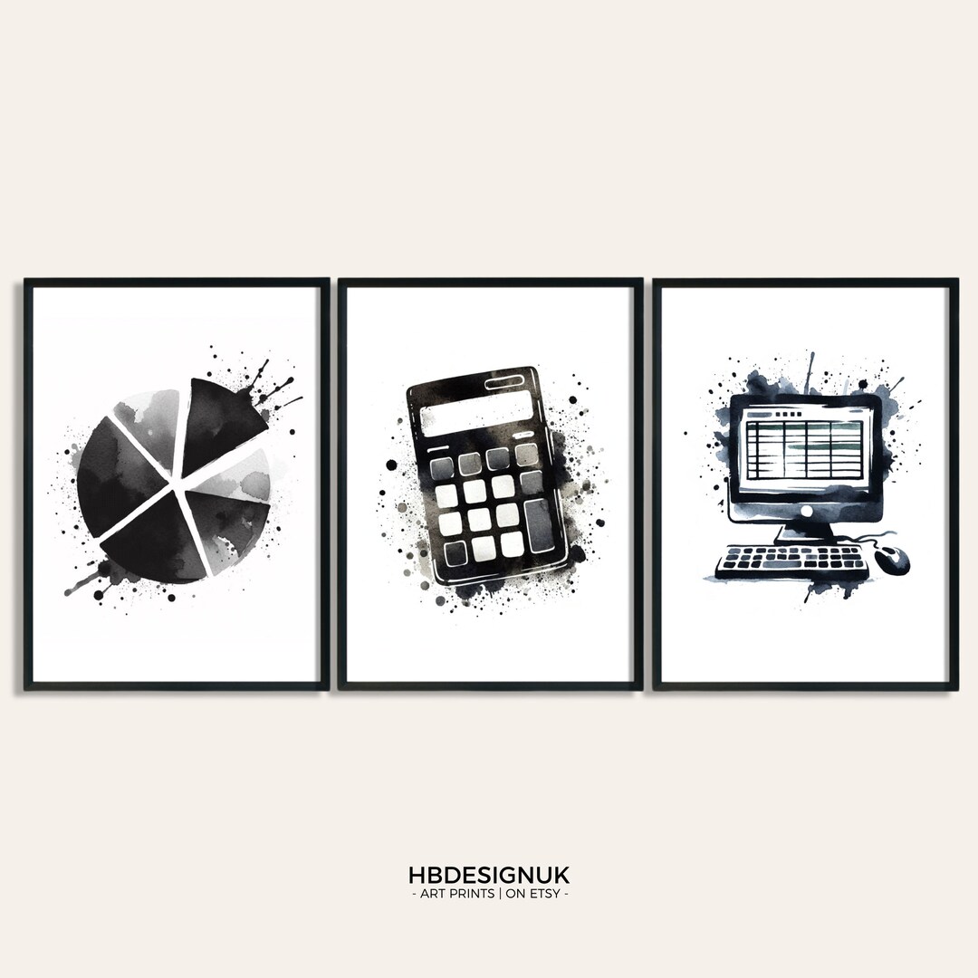 Accounting Office Prints - 3 Minimal Posters | Accountant Gift ...