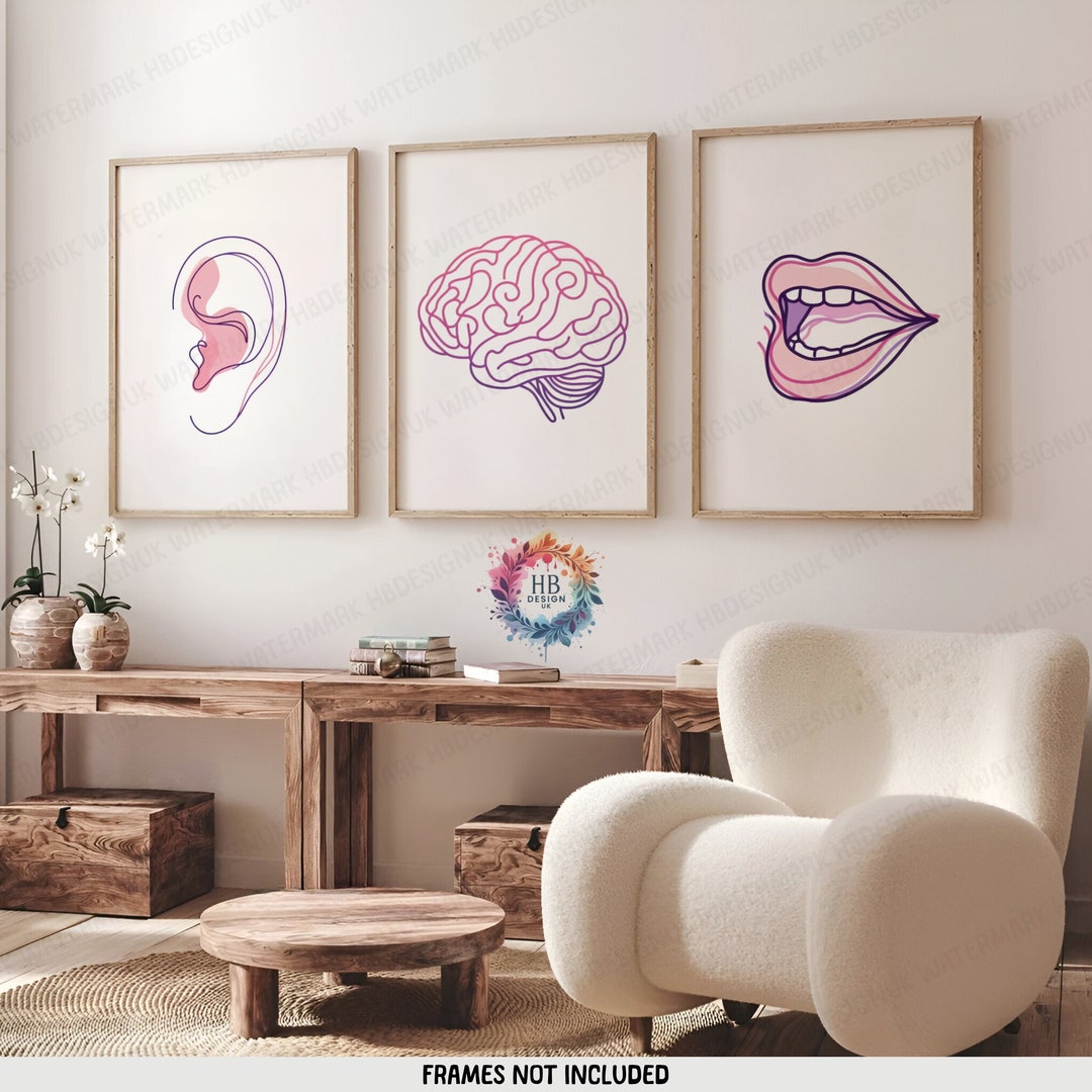 Minimal Speech Therapy Prints - Set of 3 Wall Art | SLP Office Decor ...