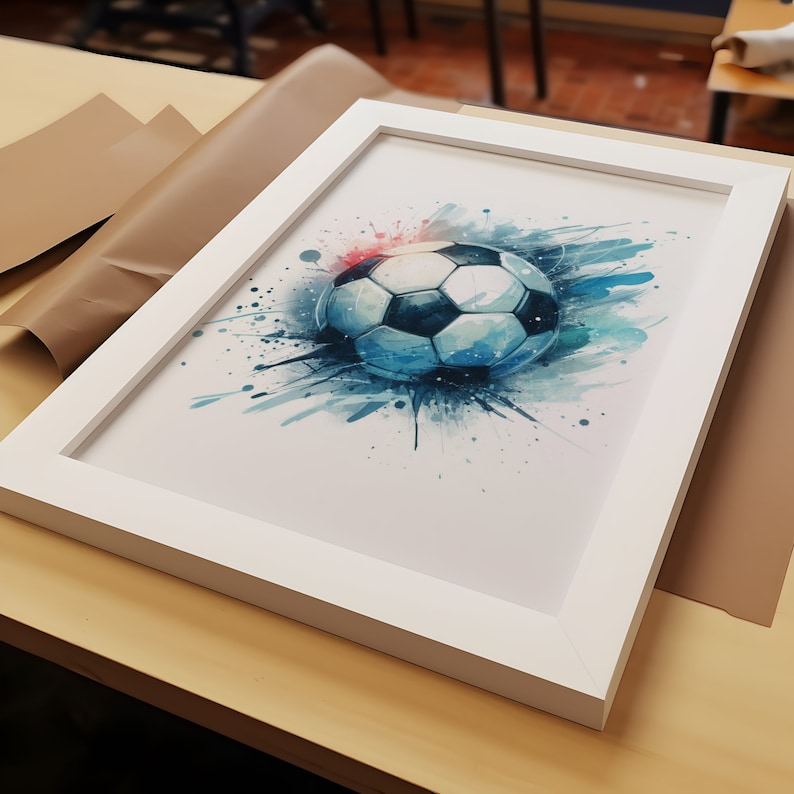 Personalised Football Poster Set 3 Prints Boys Bedroom Decor Kids Room ...