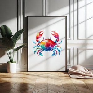 Watercolour Sea Creature Prints - 3 Colourful Posters | Painting Design ...