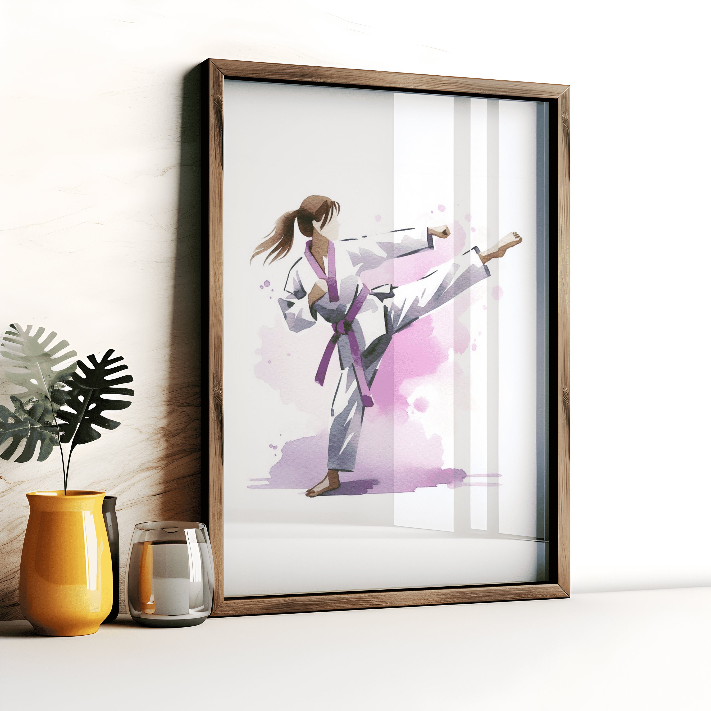 Girls Taekwondo Print Set - 3 Taekwondo Posters | Room Decor Art Prints ...