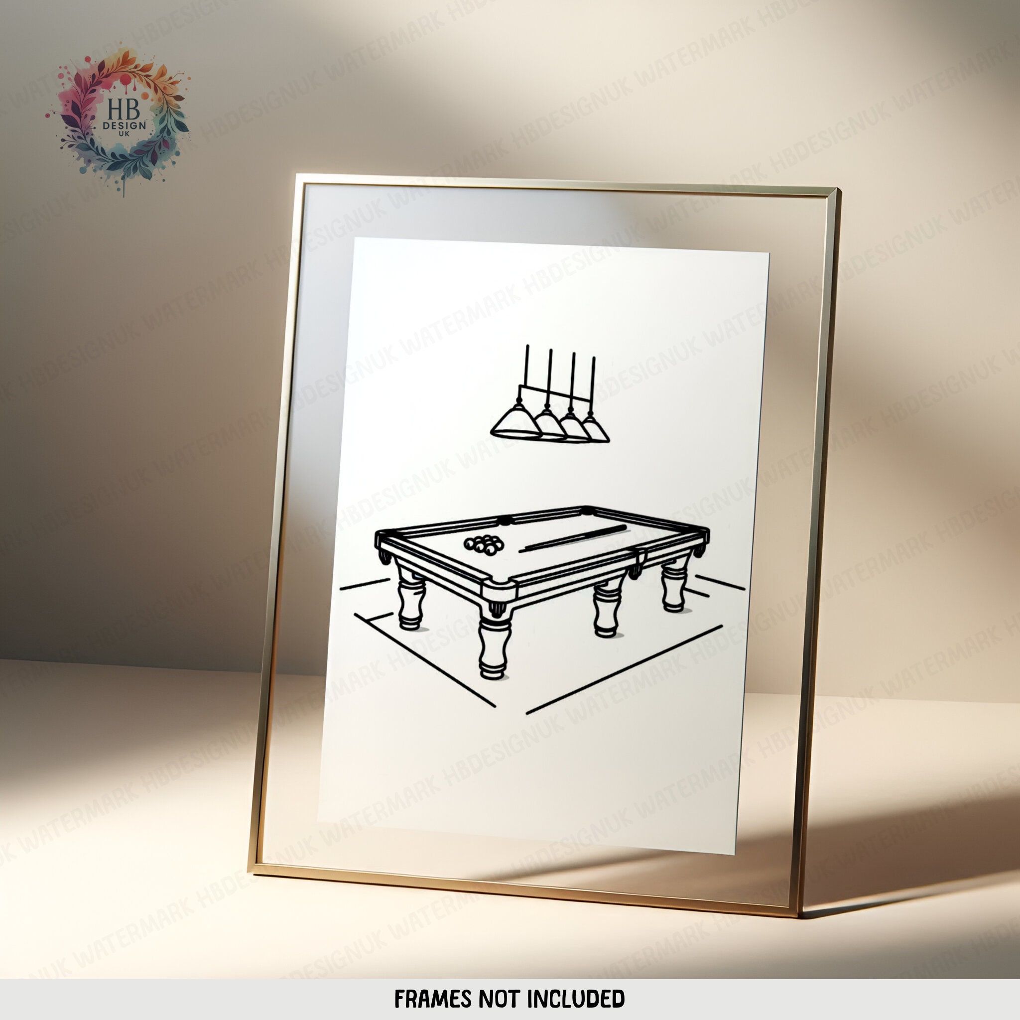 Minimalist Snooker Prints - Set of 3 Posters | Line Art Design | 8 Ball ...