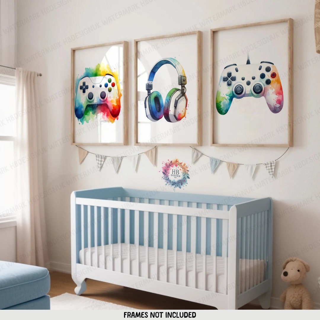 Set of 3 Gaming Prints - Gamer Wall Art | Teen Room Posters | Boys ...