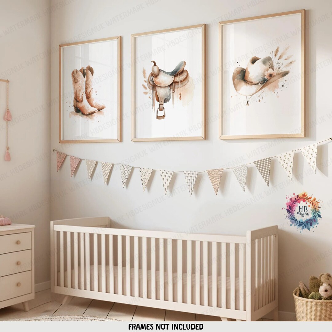 Watercolour Country Nursery Prints - Set of 3 Posters | Sister Girl ...