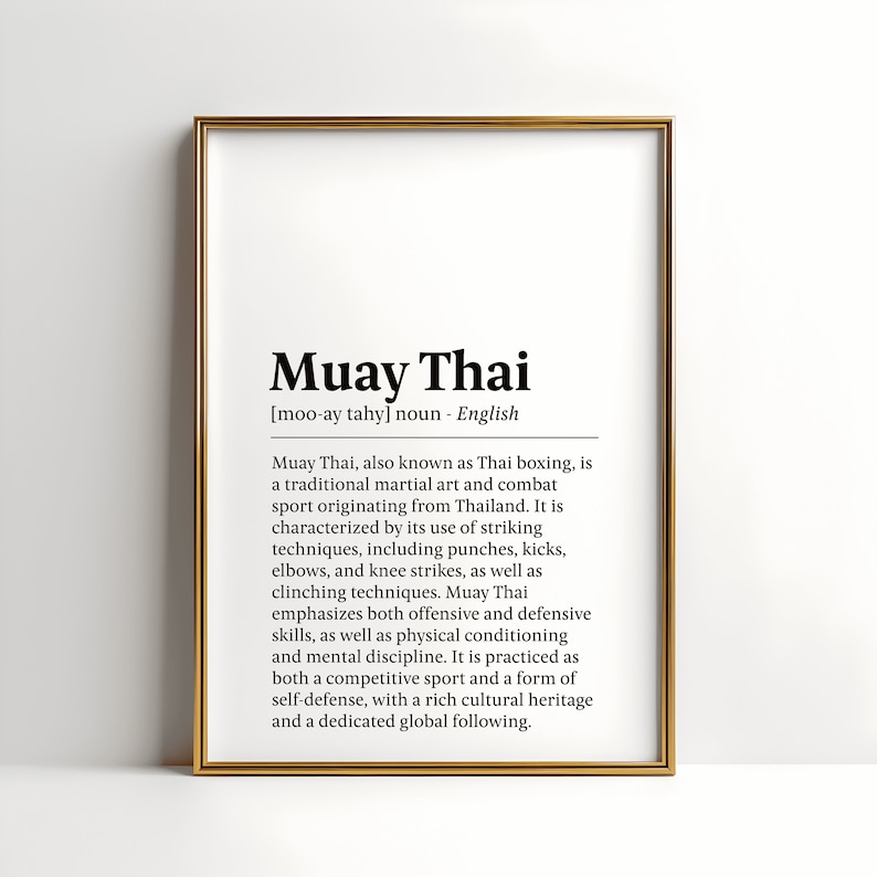 Muay Thai Poster Print Set - 3 Prints | Wall Art Gifts | Boxing Gift ...