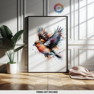 Chaffinch Print Set - 3 Wall Art Posters | Bird Home Decor ...