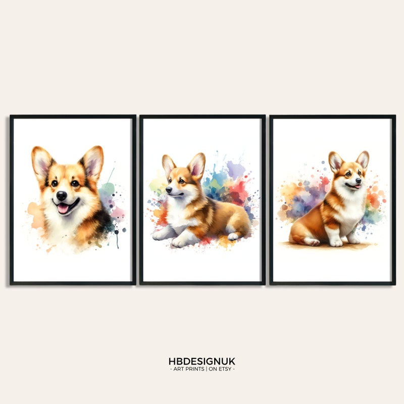 Corgi Print - Etsy