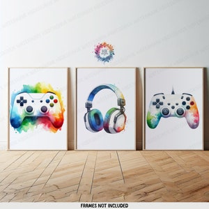 Set of 3 Gaming Prints - Gamer Wall Art | Teen Room Posters | Boys ...