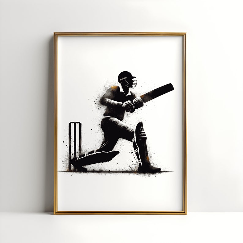 Cricket Picture Set 3 Art Posters Watercolour Cricket Wall Posters Gift ...
