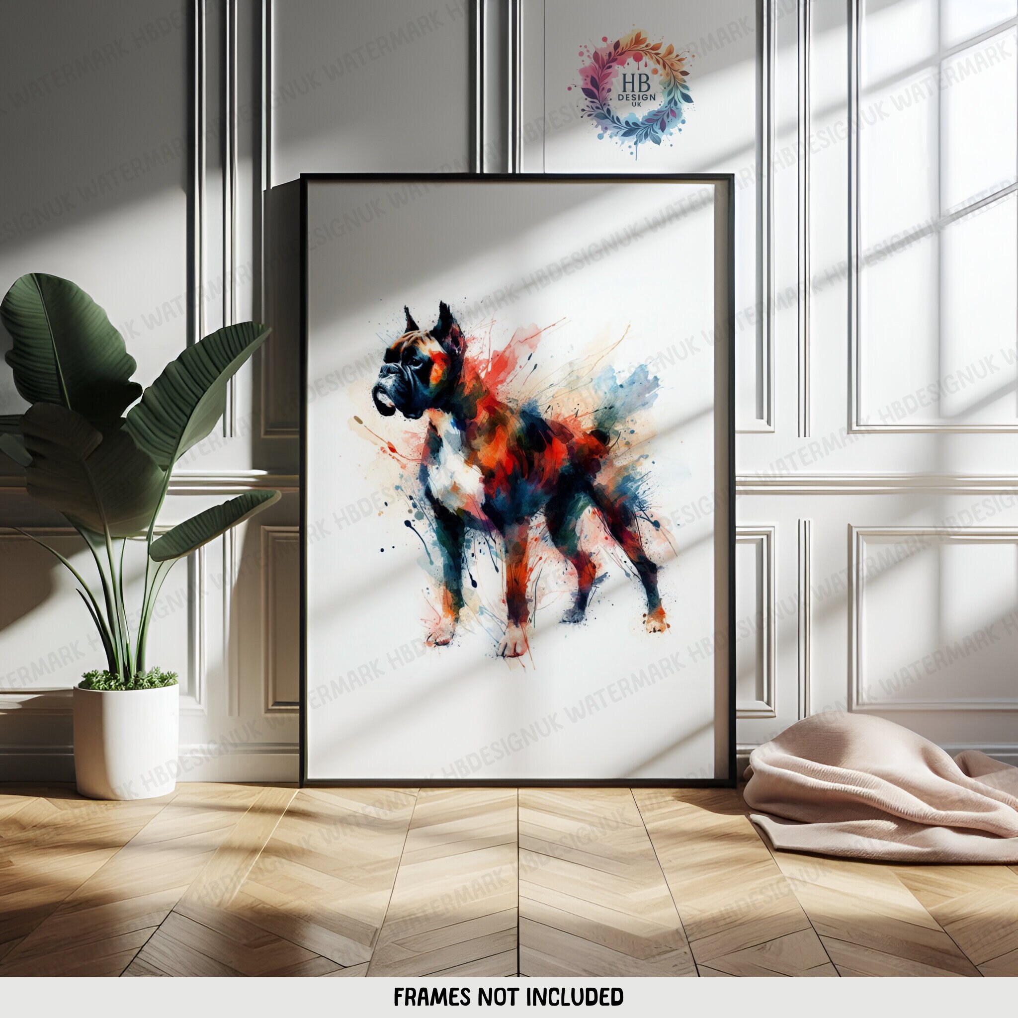 Boxer Dog Prints - Set of 3 Posters | Watercolor Definition Wall Art ...