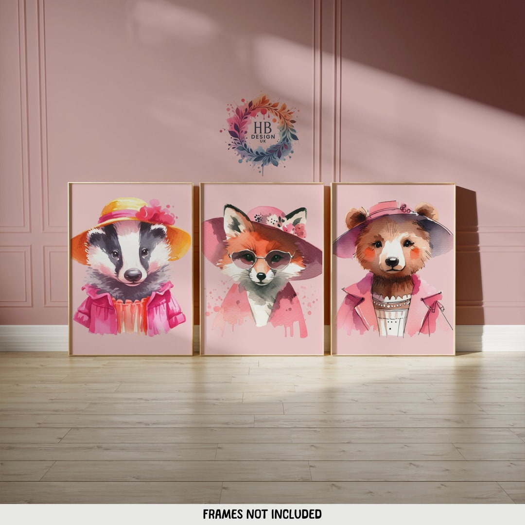 Funky Fashion Animal Prints - Set of 3 Posters | Maximalist Wall Art ...