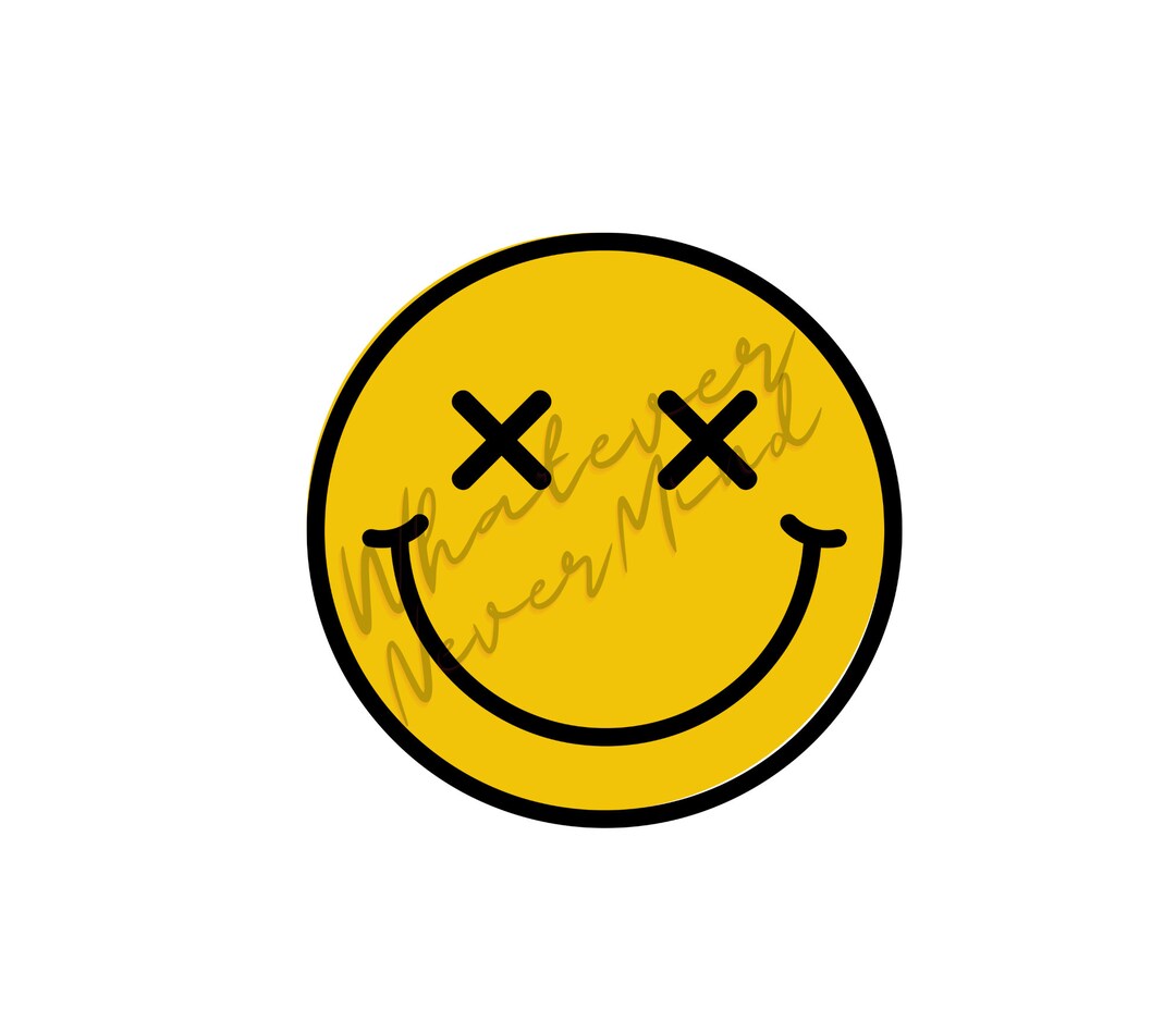 Yellow Smiley Face (whatever, Nevermind) T-shirt Design - Etsy