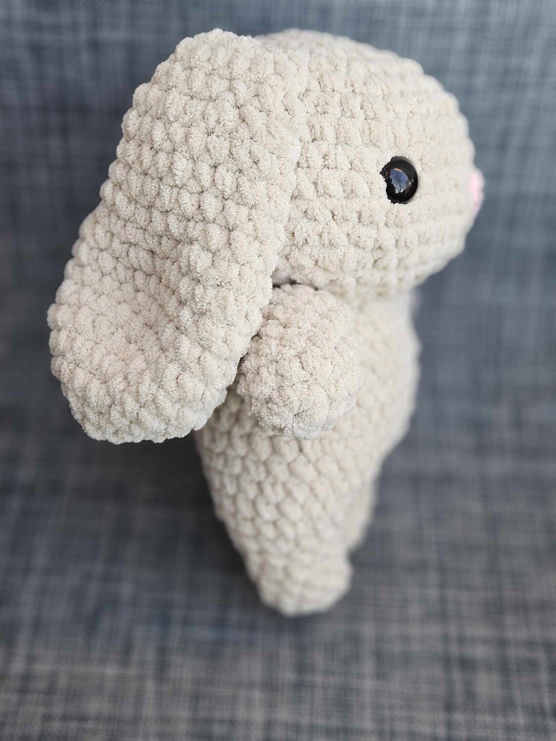 Custom Crochet Bunny Plushie, Cute Bunny Plushie, Homemade Crochet Gift ...